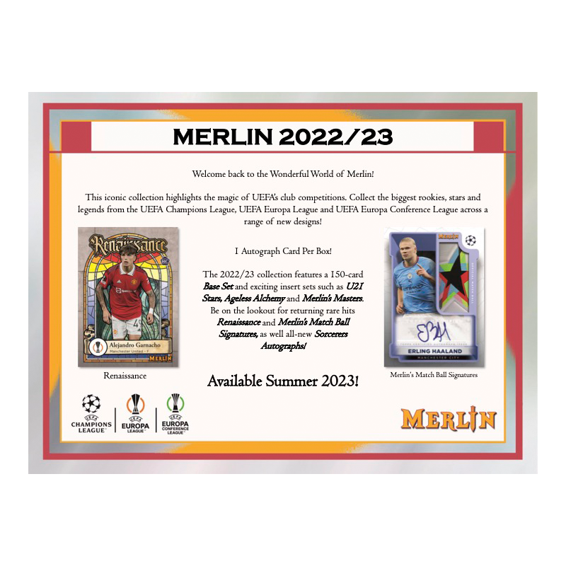 2022/23 Topps UEFA Club Competitions Merlin Chrome Soccer Box