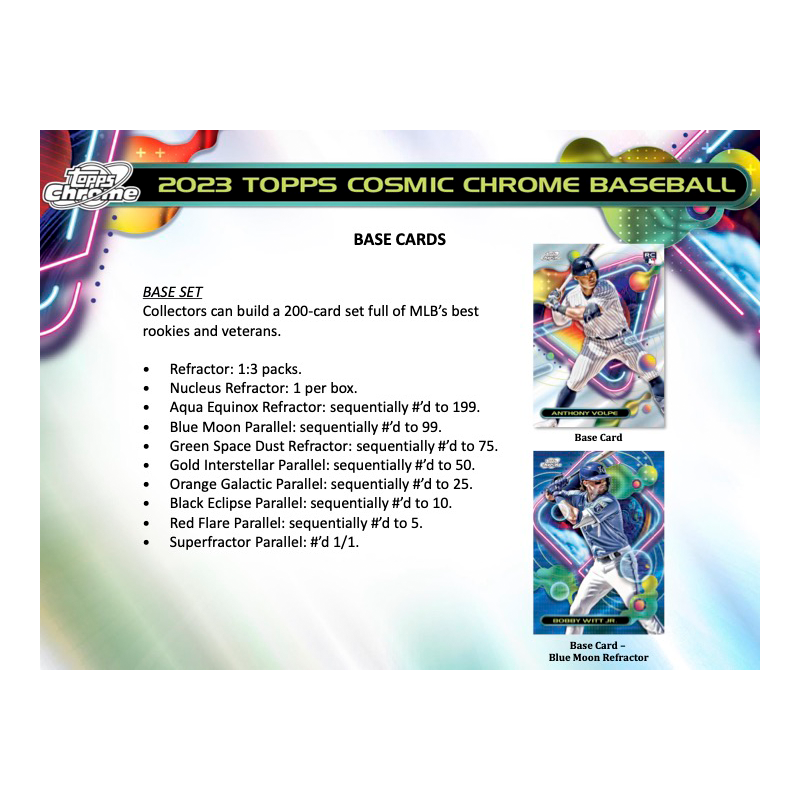 2023 Topps Cosmic Chrome Baseball Hobby Box | Giant