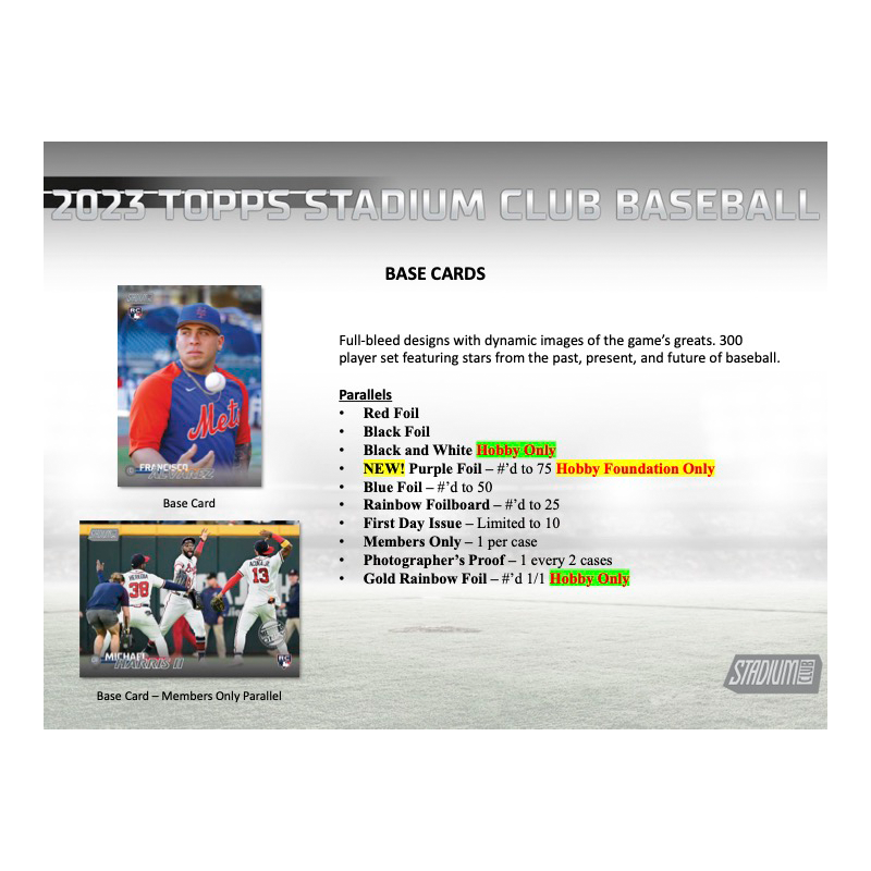 2023 Topps Stadium Club Baseball Hobby Box | Giant